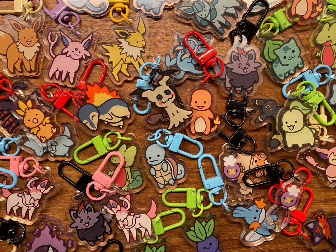 Pokemon Acrylic Keychain | Cute Fan Art Charm (1.5 Inch) - Etsy