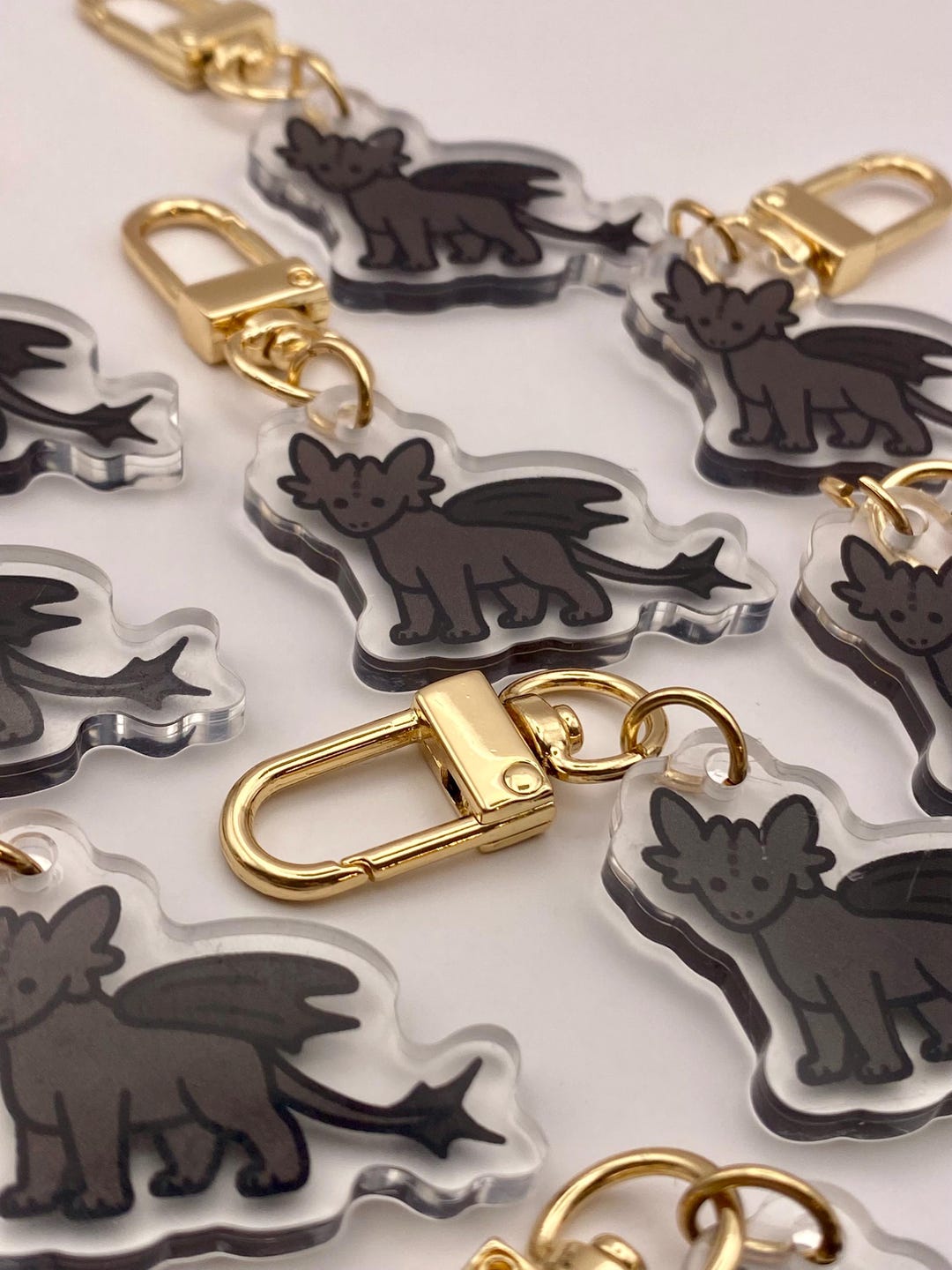 Toothless Acrylic Keychain Charm 1.5” | Double-sided Fan Art Gift - Etsy