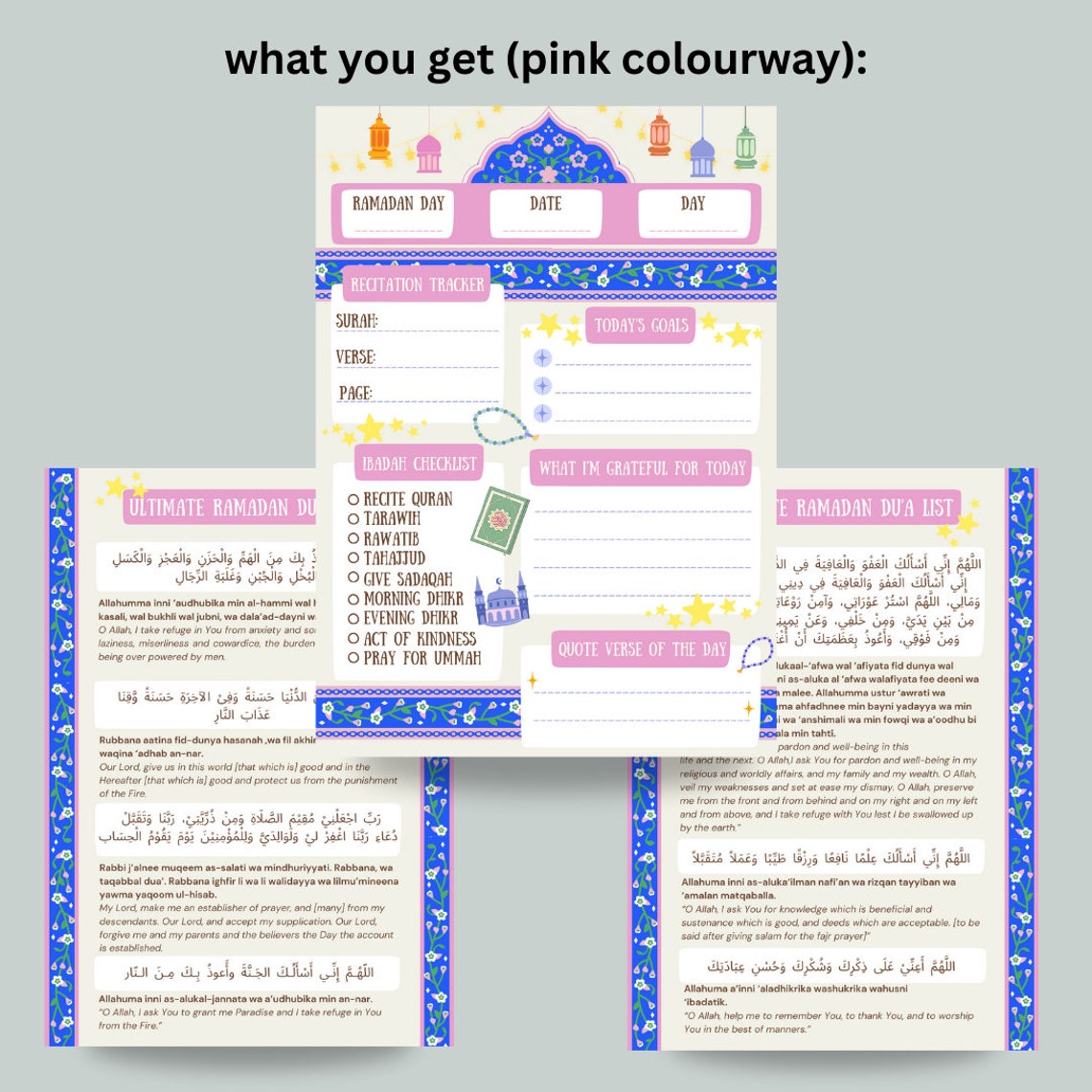 Ramadan Daily Planner Printable, 2024 Ramadan Tracker PDF, Islamic ...