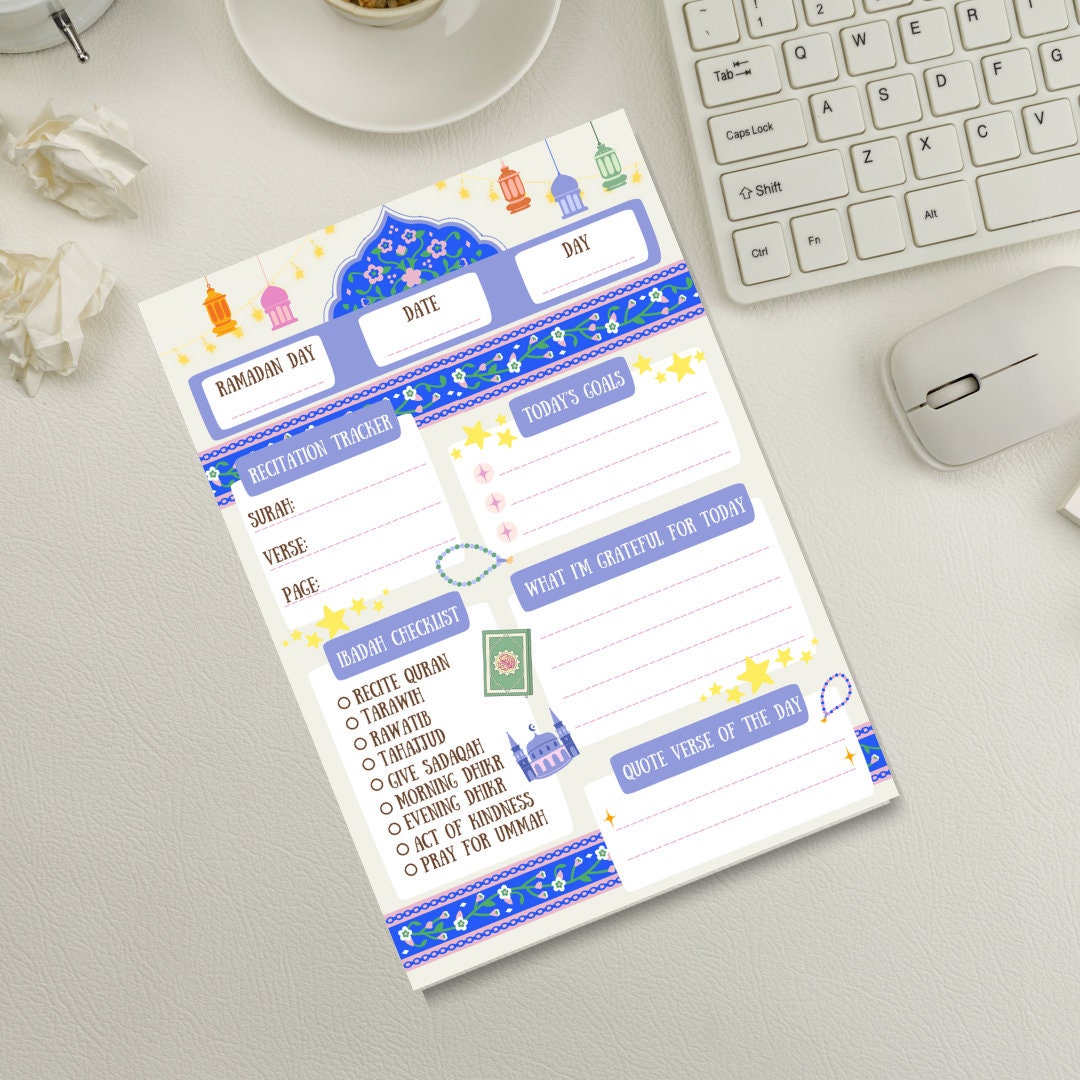 Ramadan Daily Planner Printable, 2024 Ramadan Tracker PDF, Islamic ...