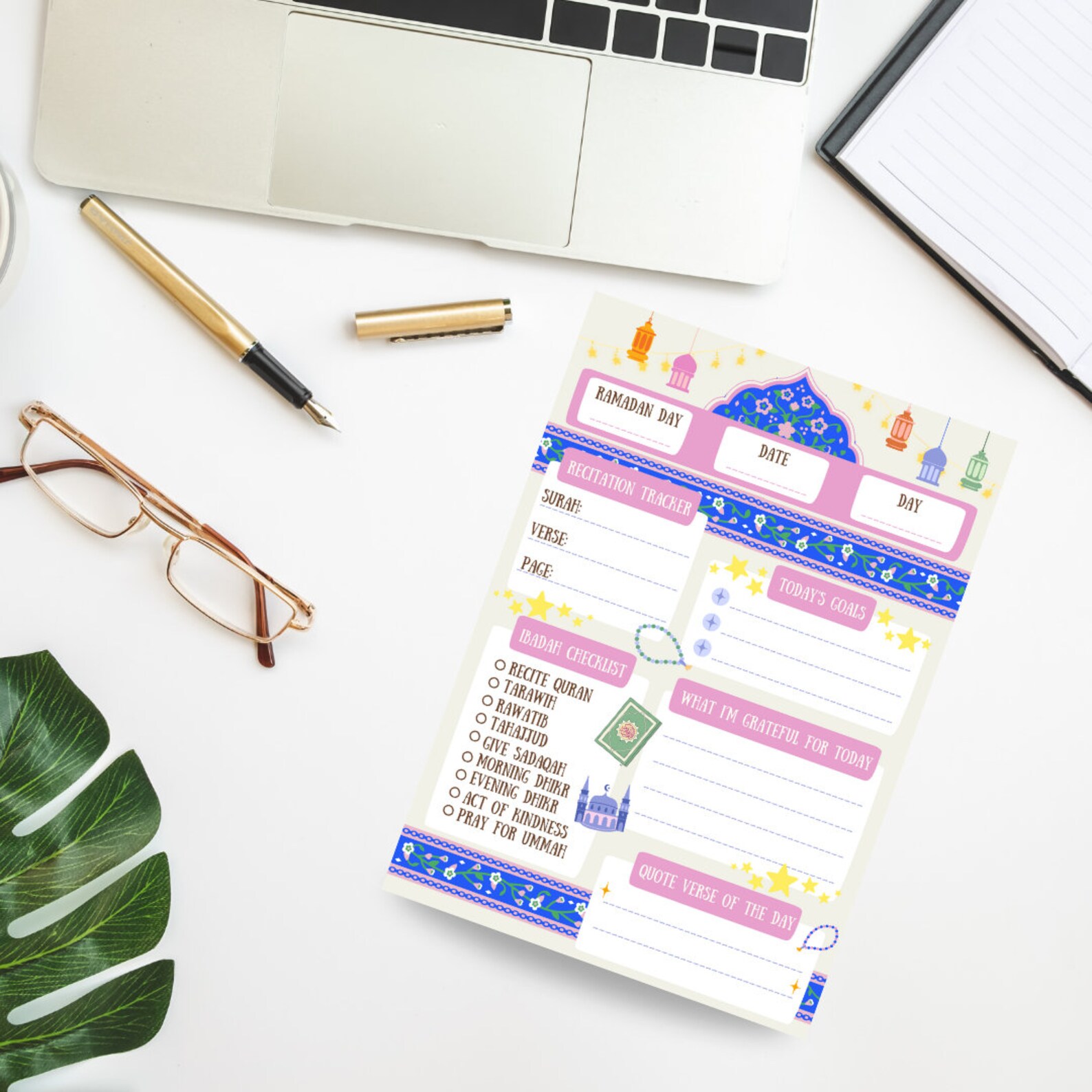 Ramadan Daily Planner Printable, 2024 Ramadan Tracker PDF, Islamic ...