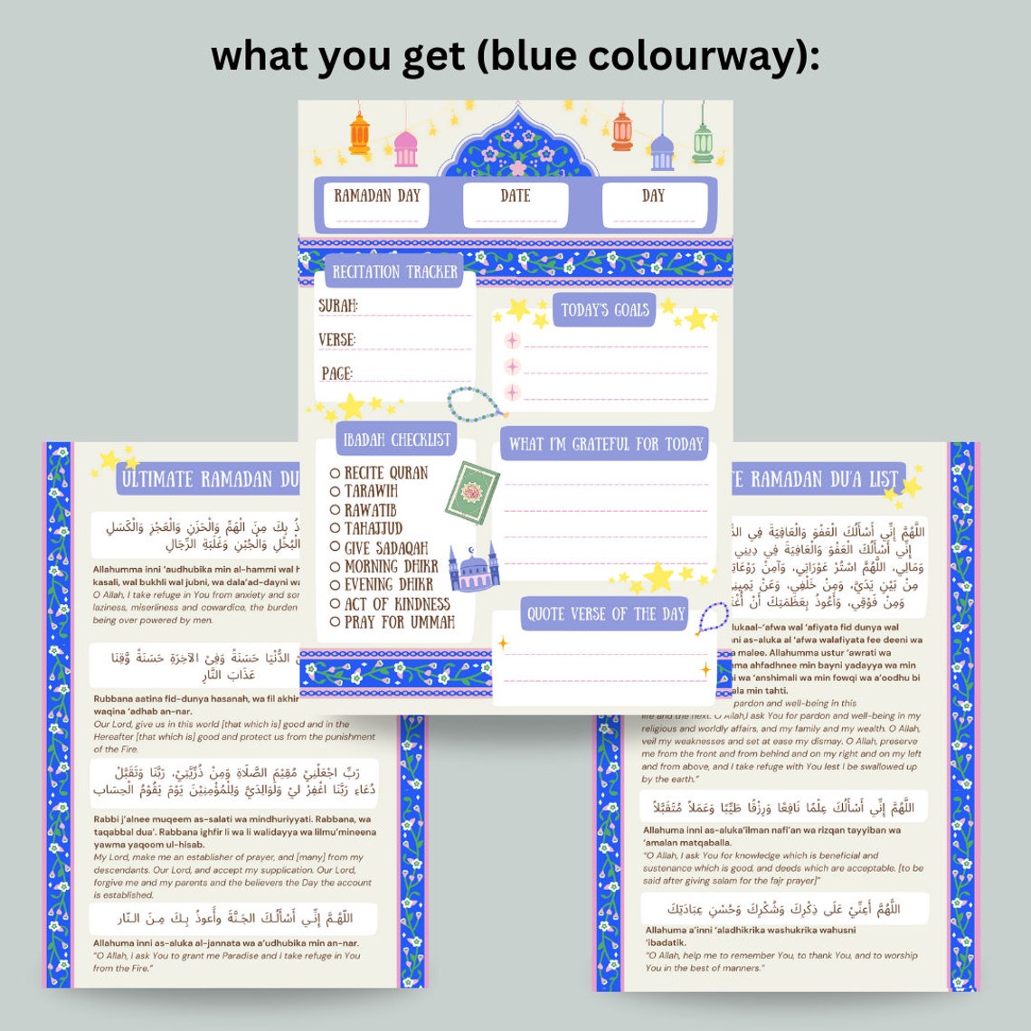 Ramadan Daily Planner Printable, 2024 Ramadan Tracker PDF, Islamic ...