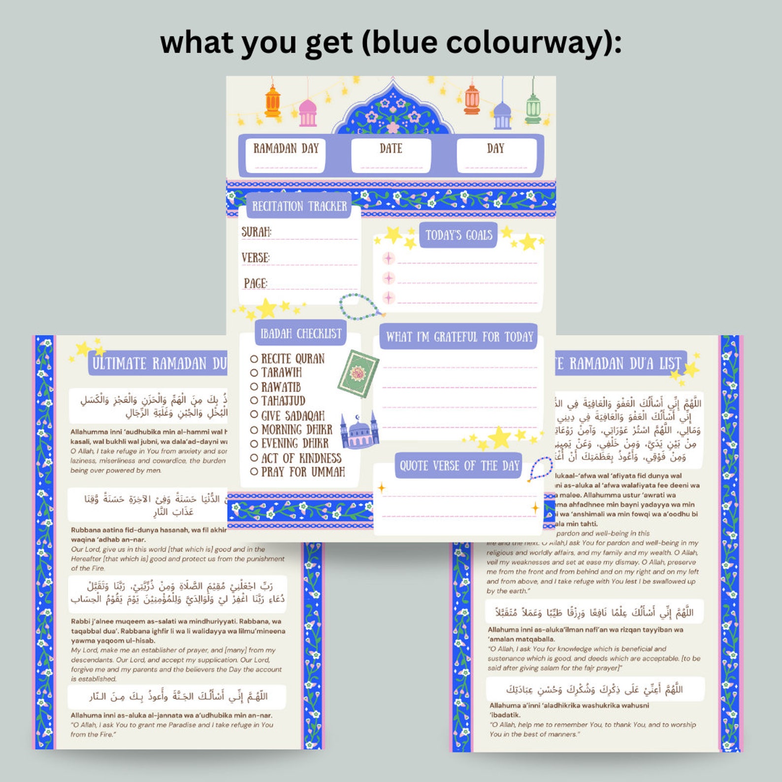 Ramadan Daily Planner Printable, 2024 Ramadan Tracker PDF, Islamic ...