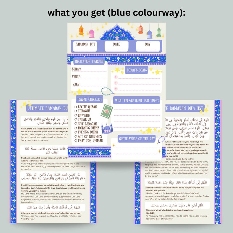 Ramadan Daily Planner Printable, 2024 Ramadan Tracker PDF, Islamic ...