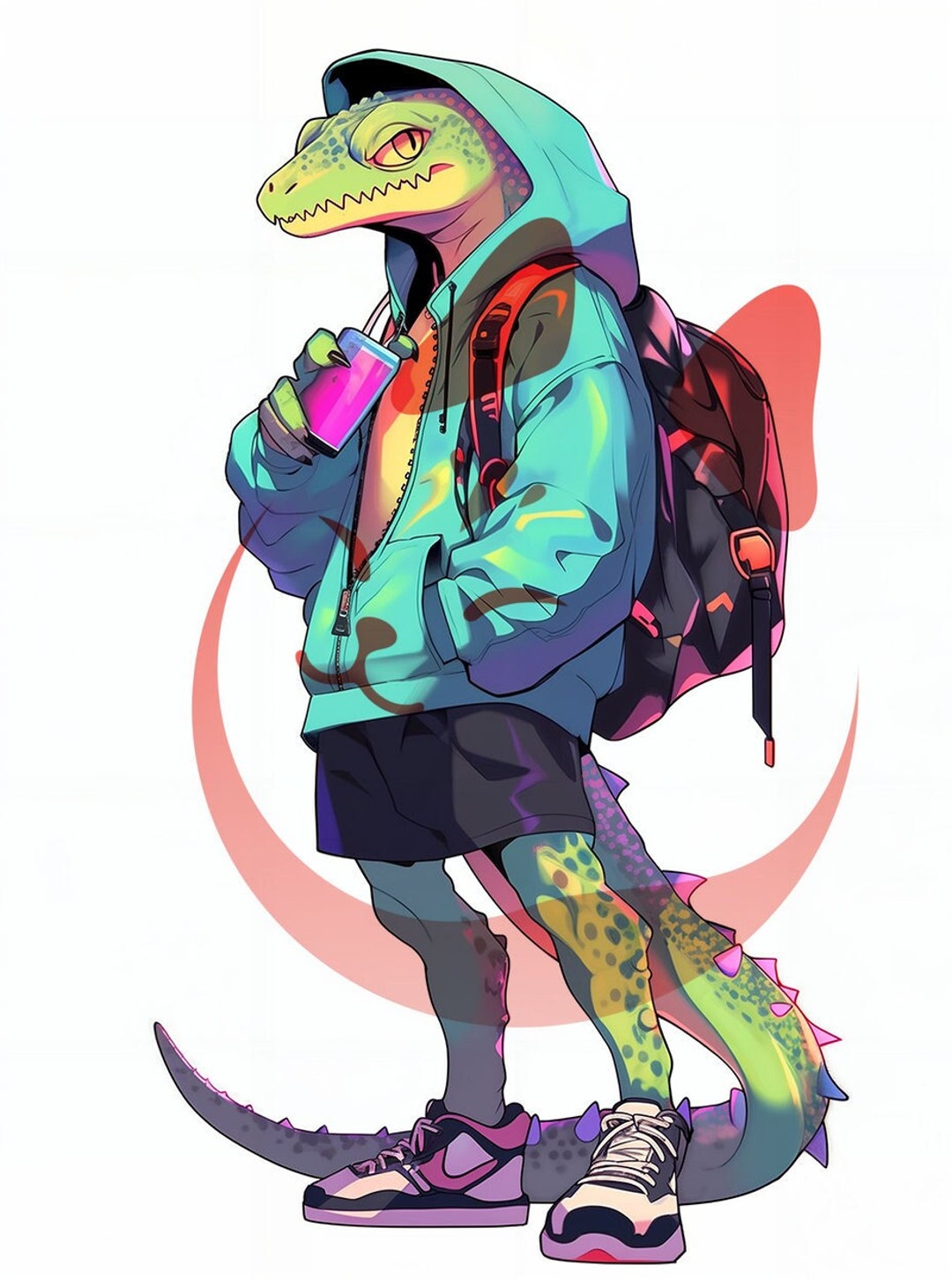 Anime Style Reptile Fursona Digital Download HD Image Lizard Alligator ...