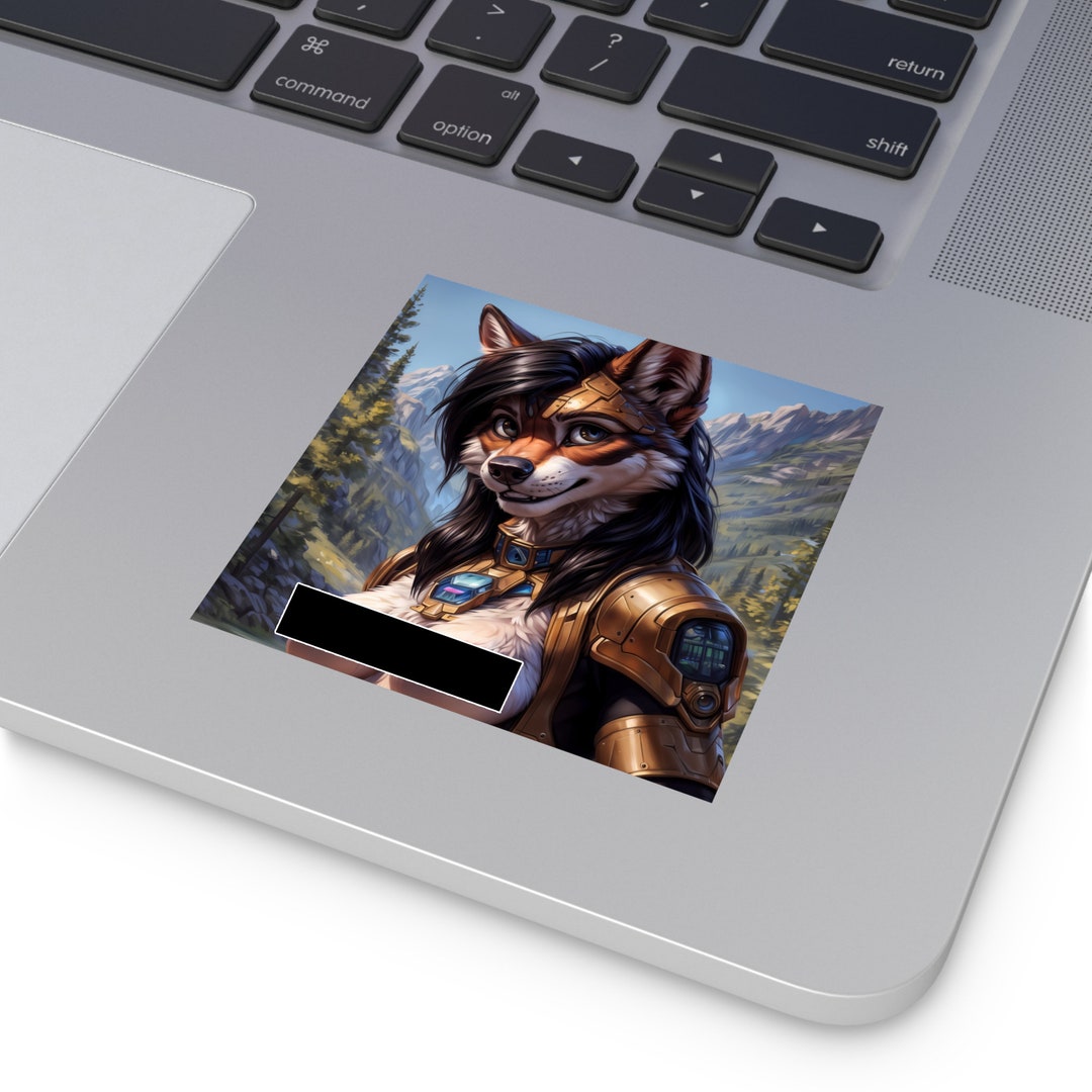 Cyborg Wolf Girl Vinyl Sticker Mature Content Anthro Furry Female - Etsy