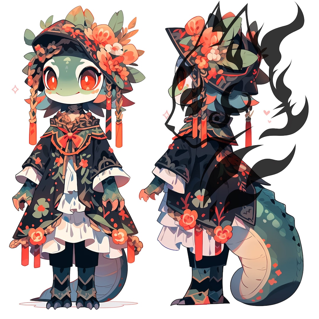 Cute Lizardfolk Fursona Digital Download HD Image - Etsy