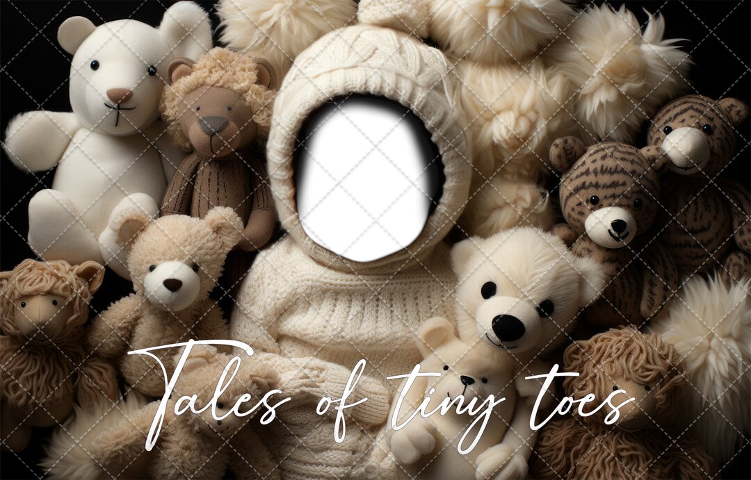 Newborn Face Insert Photo Template, Digital Backdrop for Infant ...