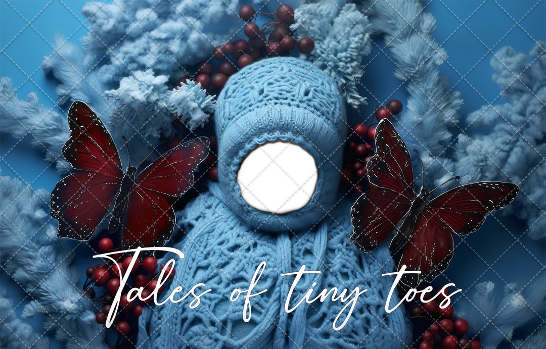 Newborn Face Insert Photo Template, Digital Backdrop for Infant ...