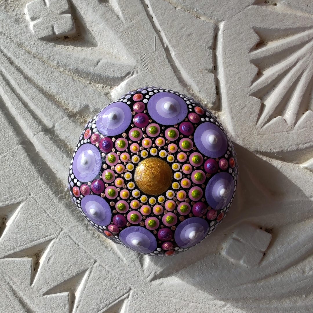 Mandala Stone, Natural Stone, Souvenir, Talisman, Gift, Pocket Stone ...