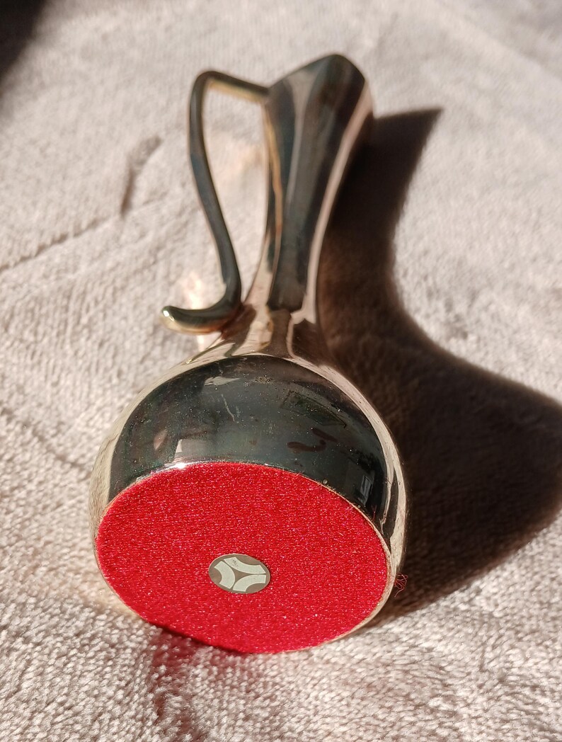 Vintage Small Metal Flower Vase/very Small Metal Vase/ Miniature Vase ...