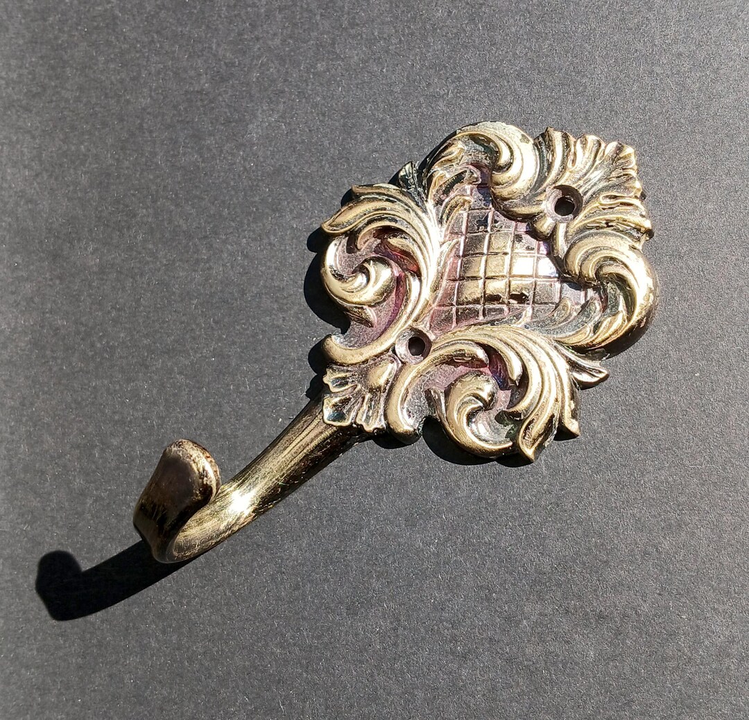 Antique Brass Coat Hook, Wall Hook, Wall Hanger, Victorian Hook - Etsy