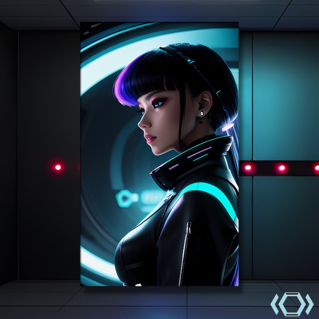 Quantum Cipher Art Print Futuristic Poster Geometric Wall - Etsy