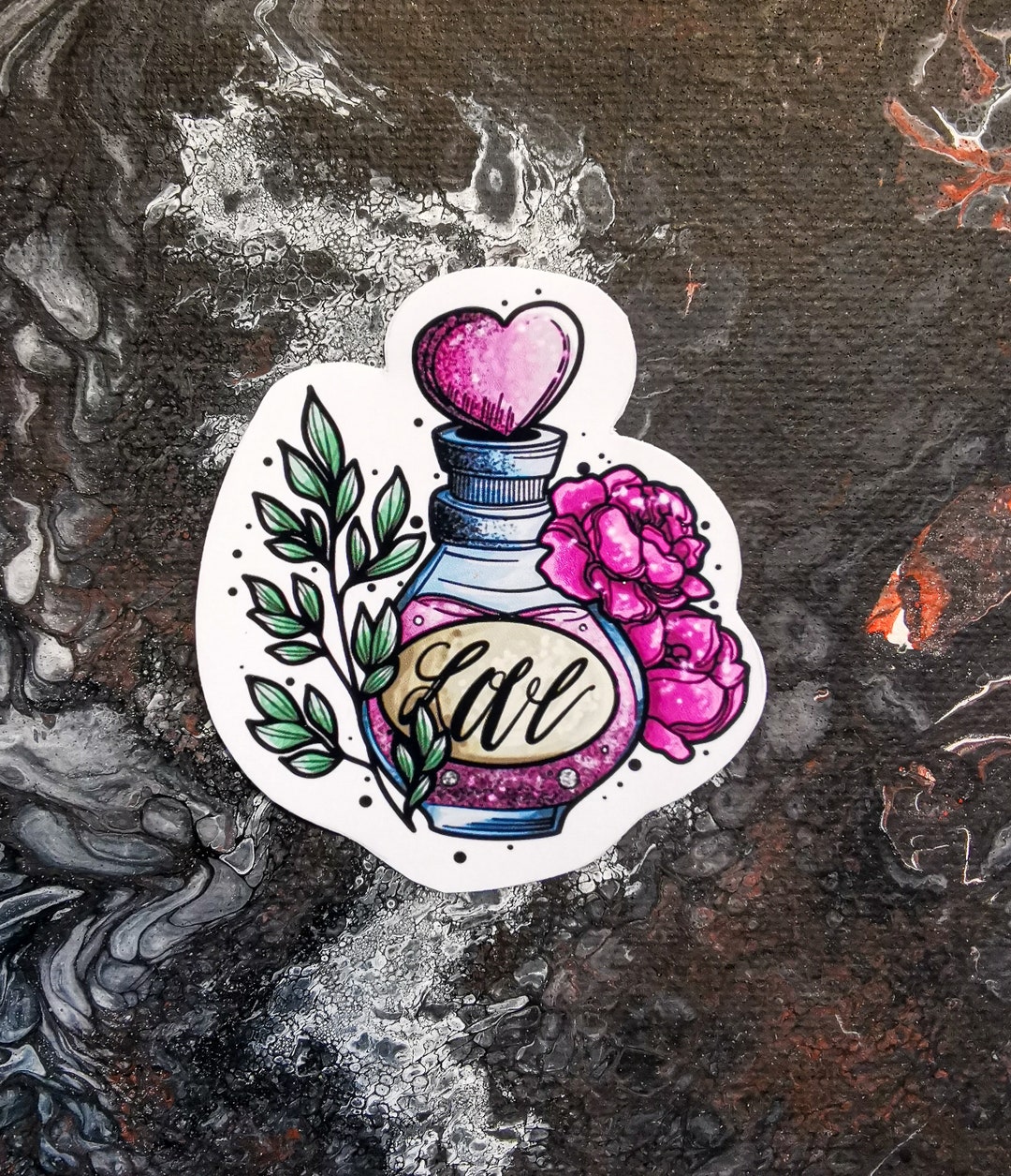 Stickers love Potion Sticker Mystical Occult Potions - Etsy