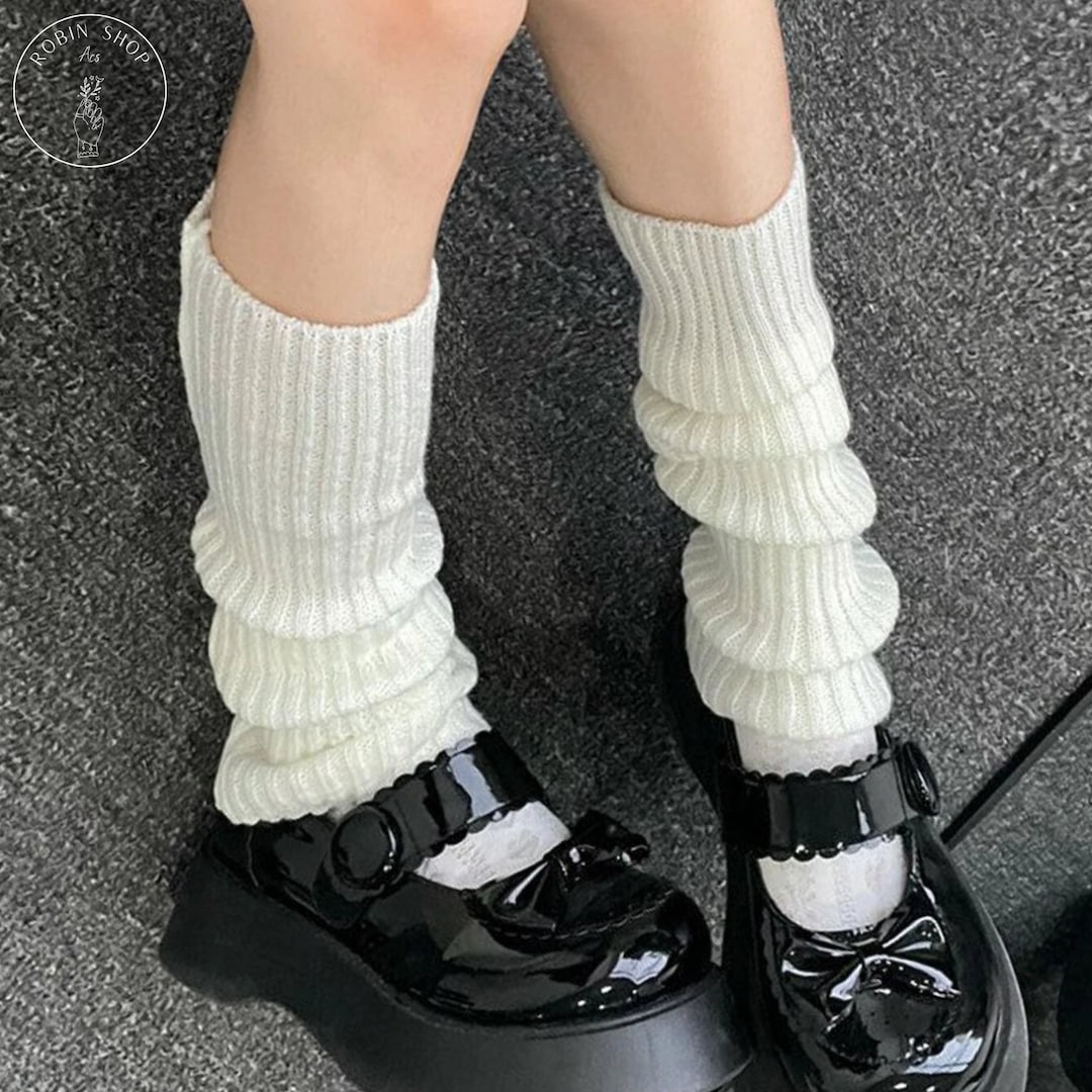 Comfortable Warm Leg Warmer,harajuku Leg Warmer, Japanese Knit Leg Warmers, Vintage Student Leg ...