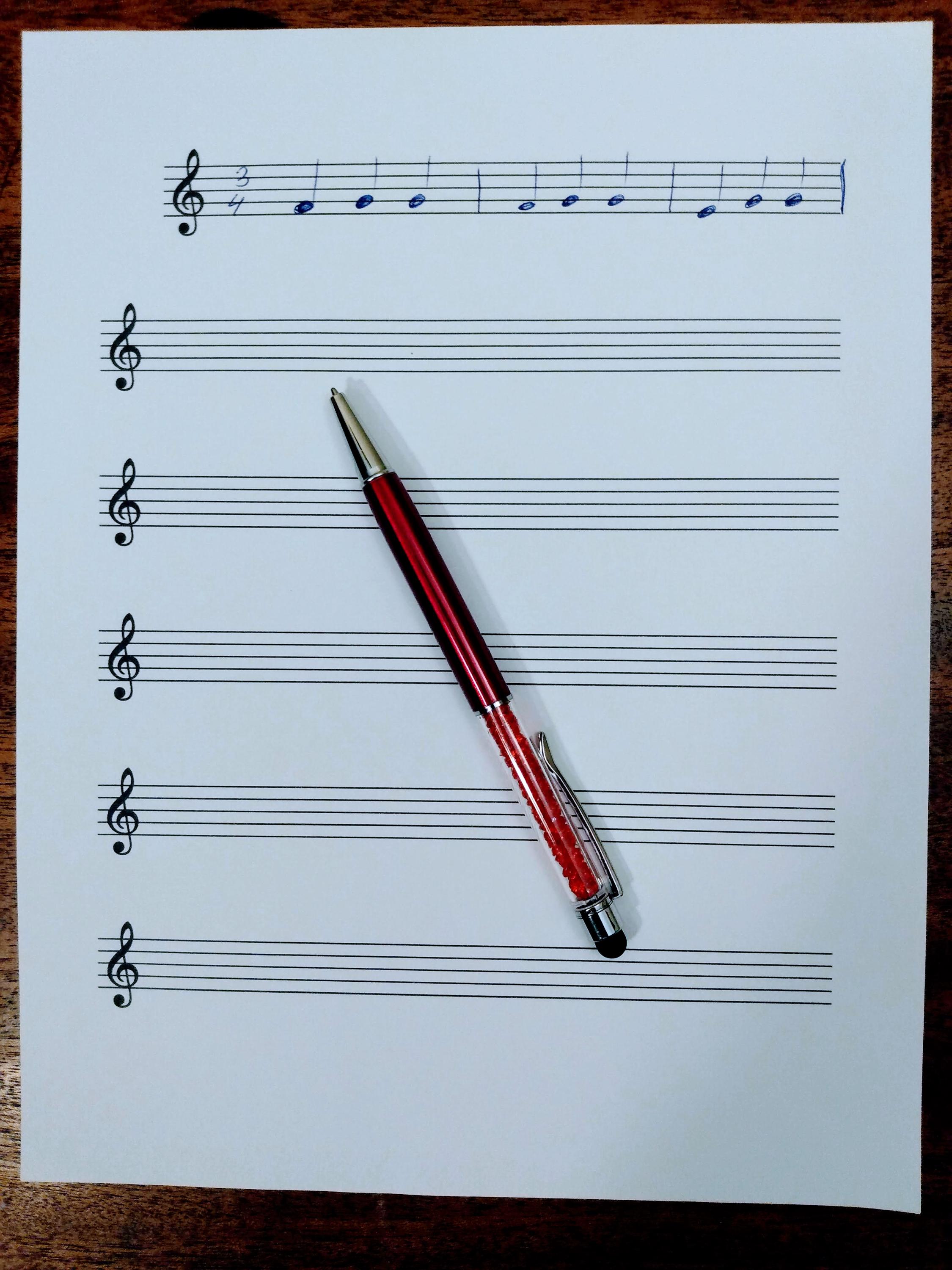 Blank Music Sheet With Treble Clef - Etsy