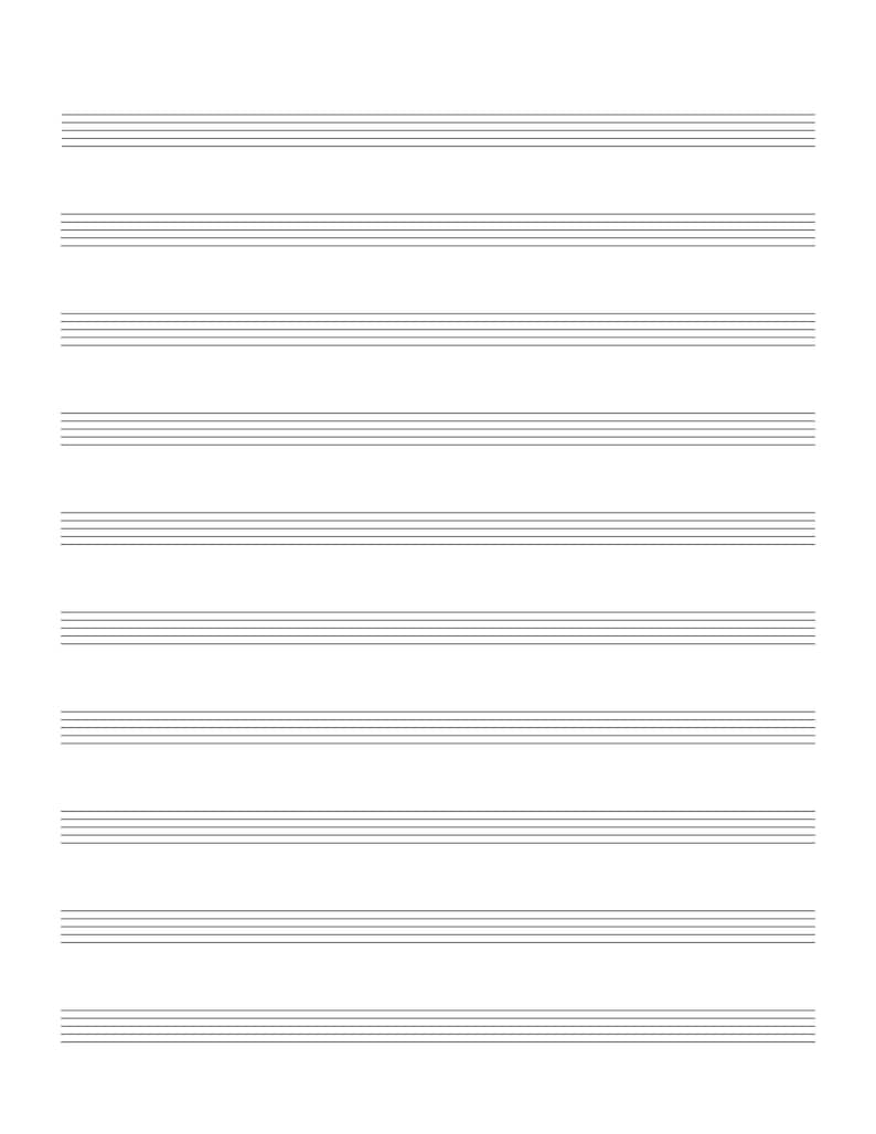 Blank Sheet of Music Paper - Etsy