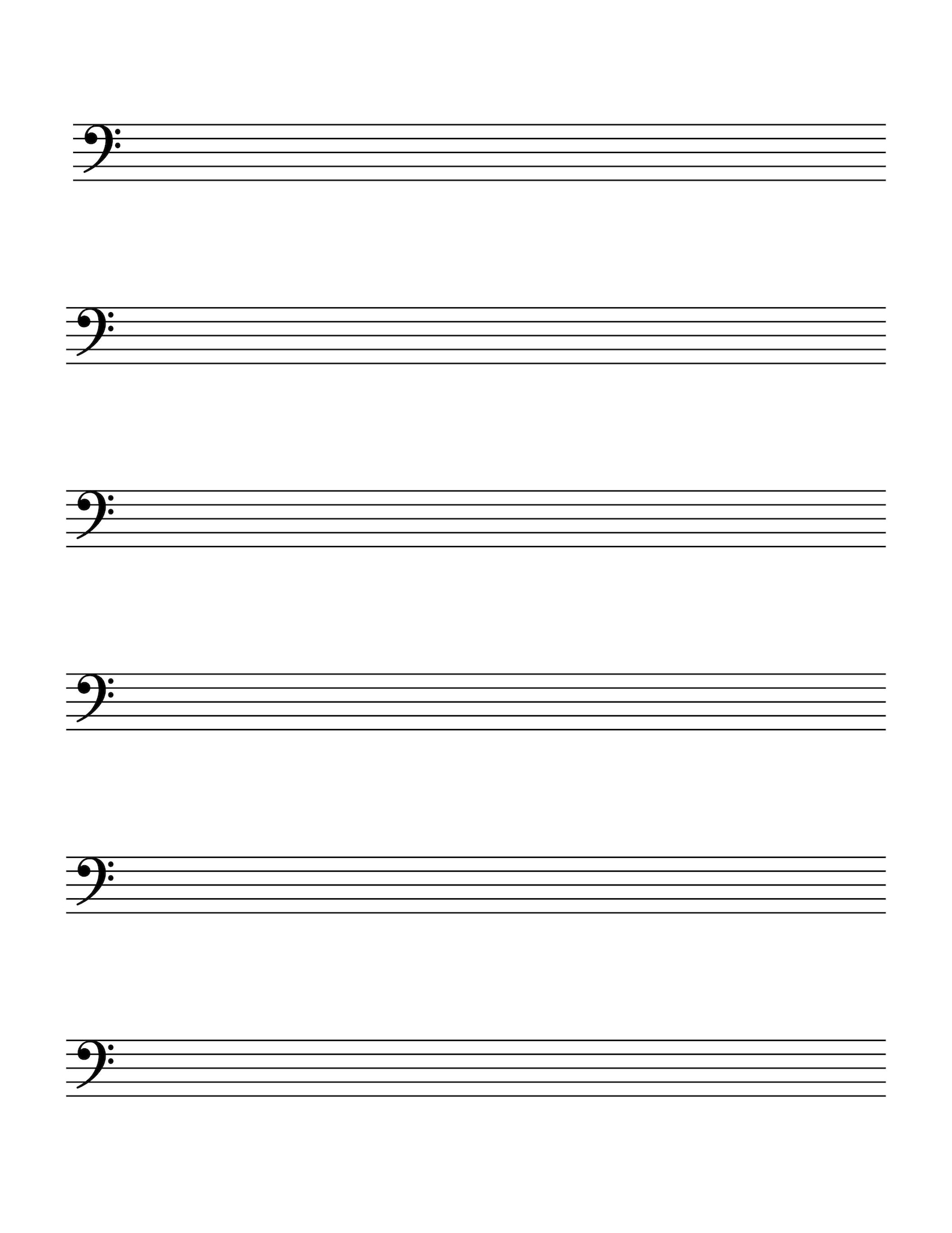 Blank Bass Clef Sheet Music - Etsy