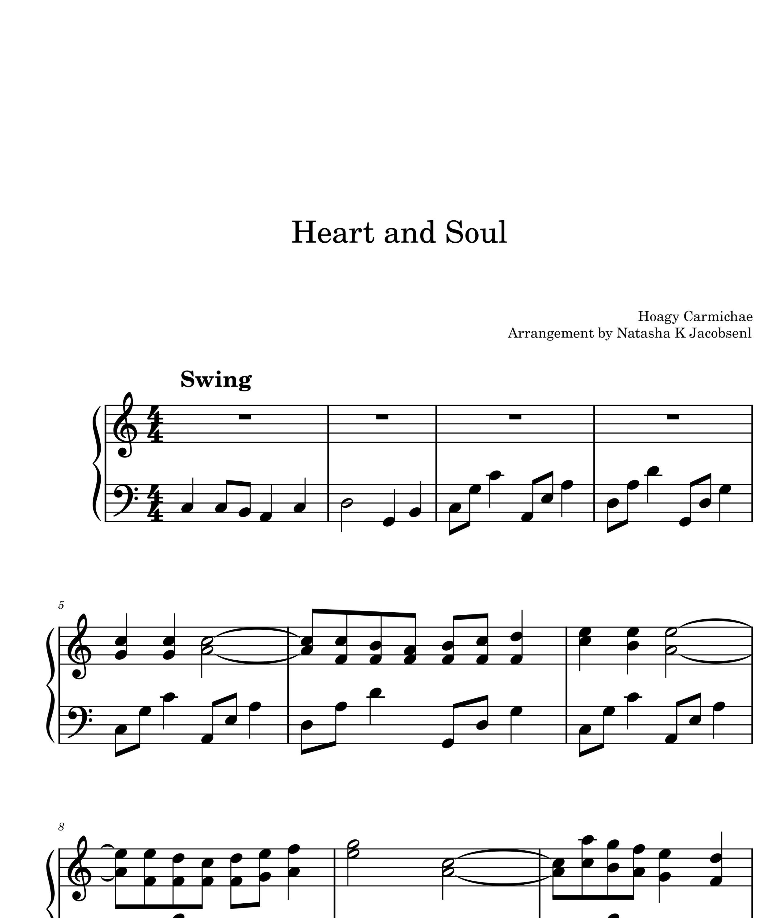 Heart and Soul - Piano Sheet Music for Beginners - Etsy