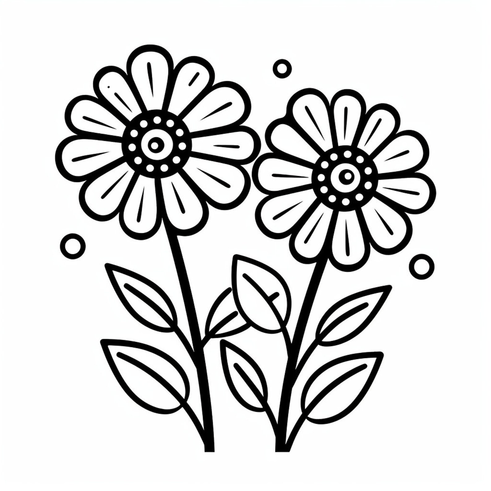 Coloring Book, Coloring for Kids, Child, Flowers, Cute and Simple for ...