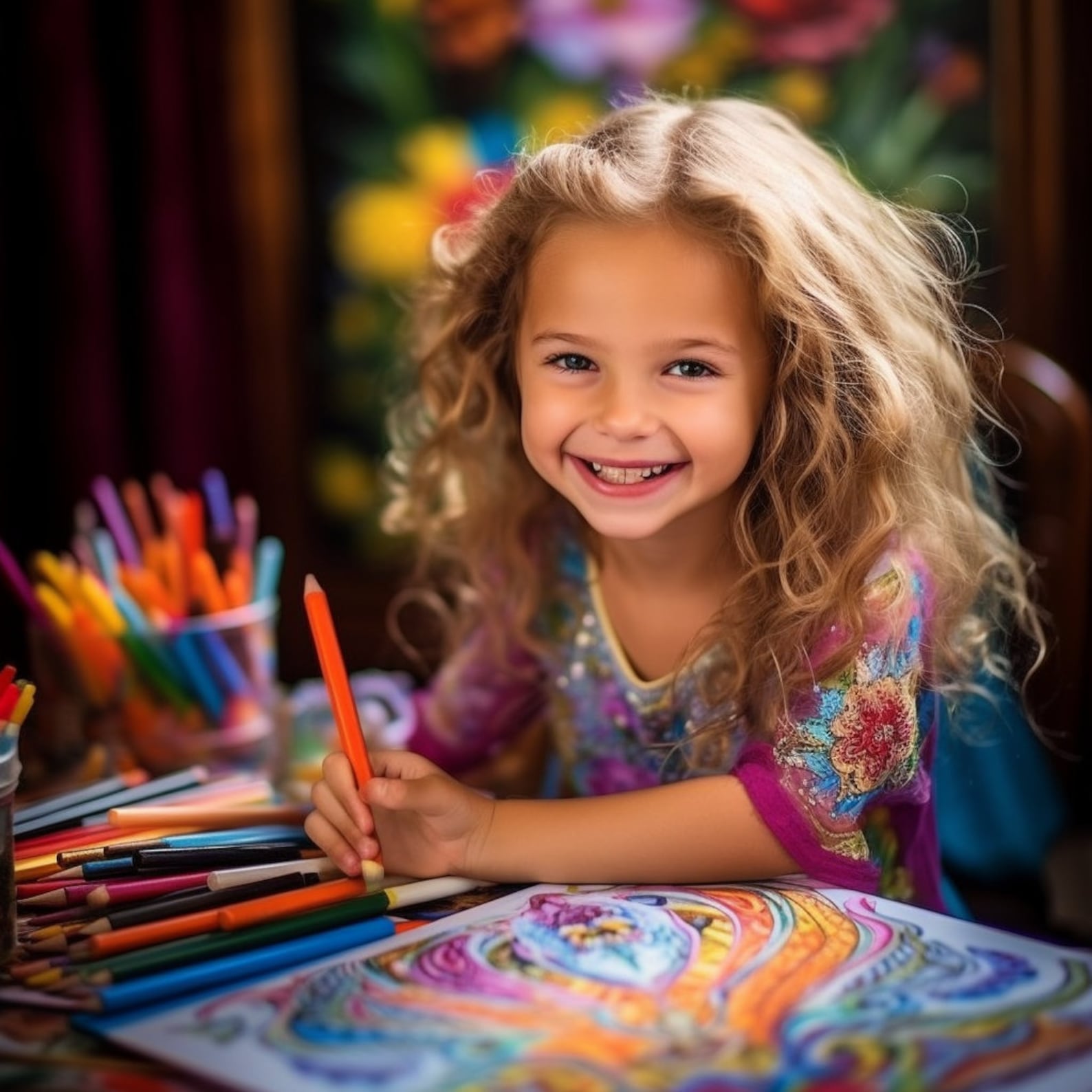 Coloring Book, Coloring for Kids, Child, Flowers, Cute and Simple for ...