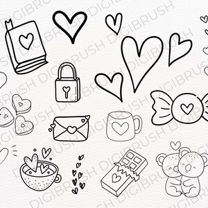 Love Procreate Tattoo Stamps, Procreate Brushes, Fine Line Tattoo ...