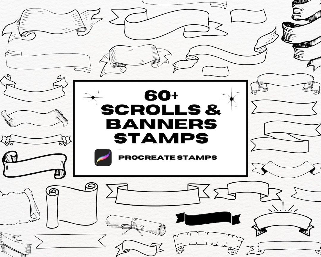 Procreate Tattoo Stamps , Scrolls & Banners for Traditional Tattoo ...