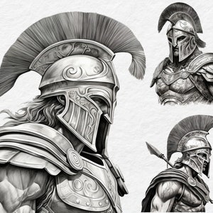 100 Greek Mythology Procreate Tattoo Stamps, Procreate Brushes, Spartan ...