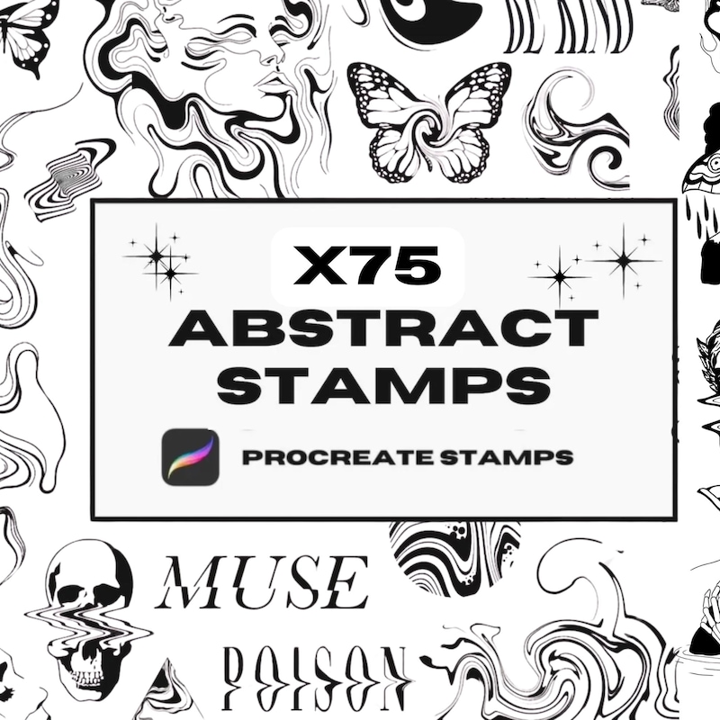 Procreate Surrealism Stamps - Etsy