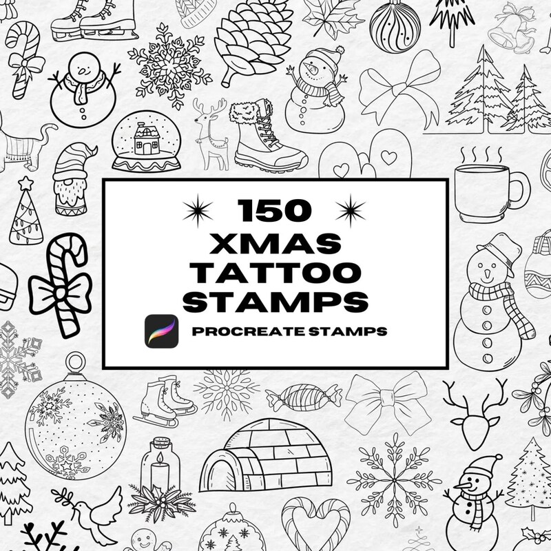 Christmas Tattoos Kid - Etsy
