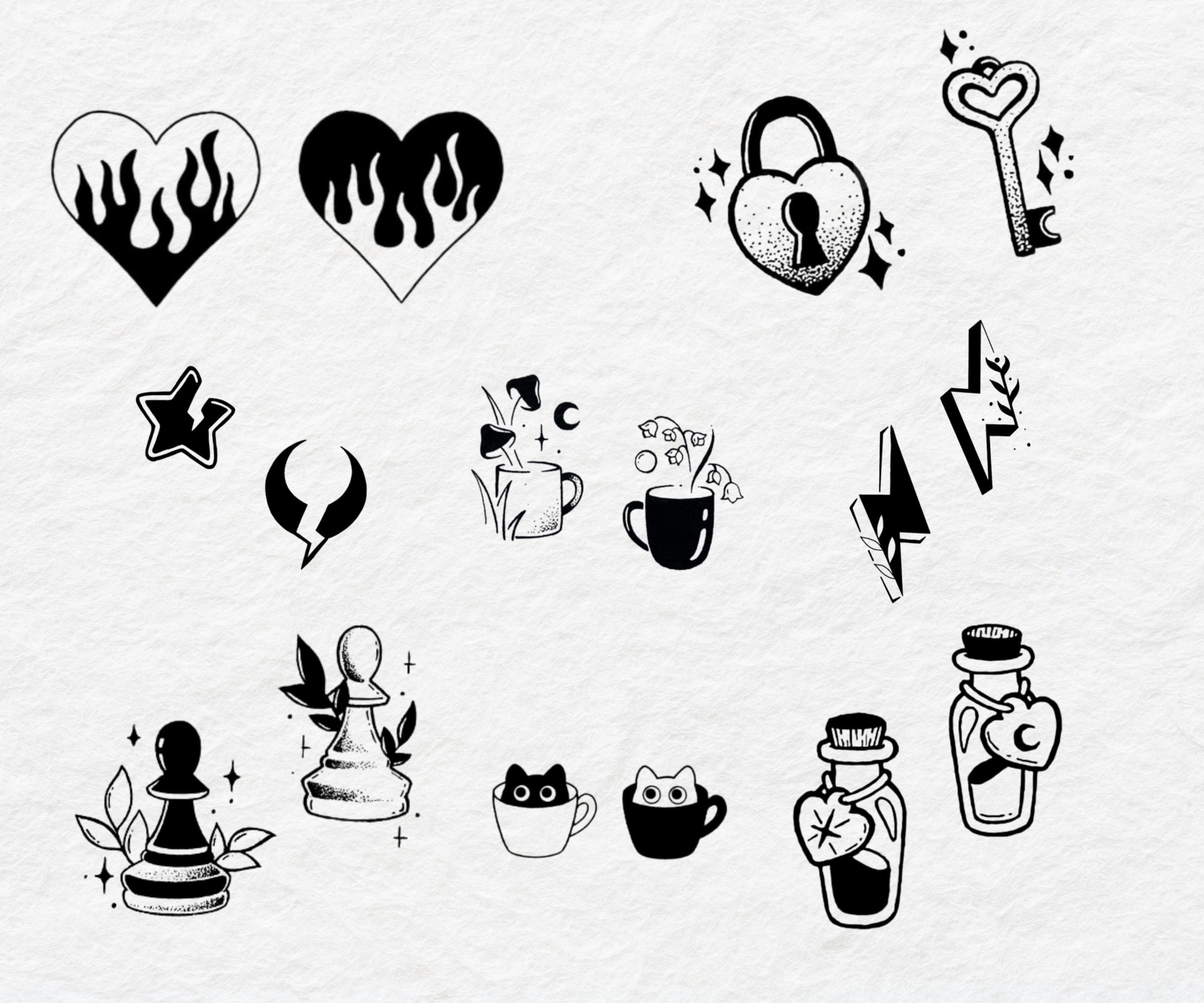 Best Friend Procreate Tattoo Stamps, Procreate Brushes, Matching Tattoo ...