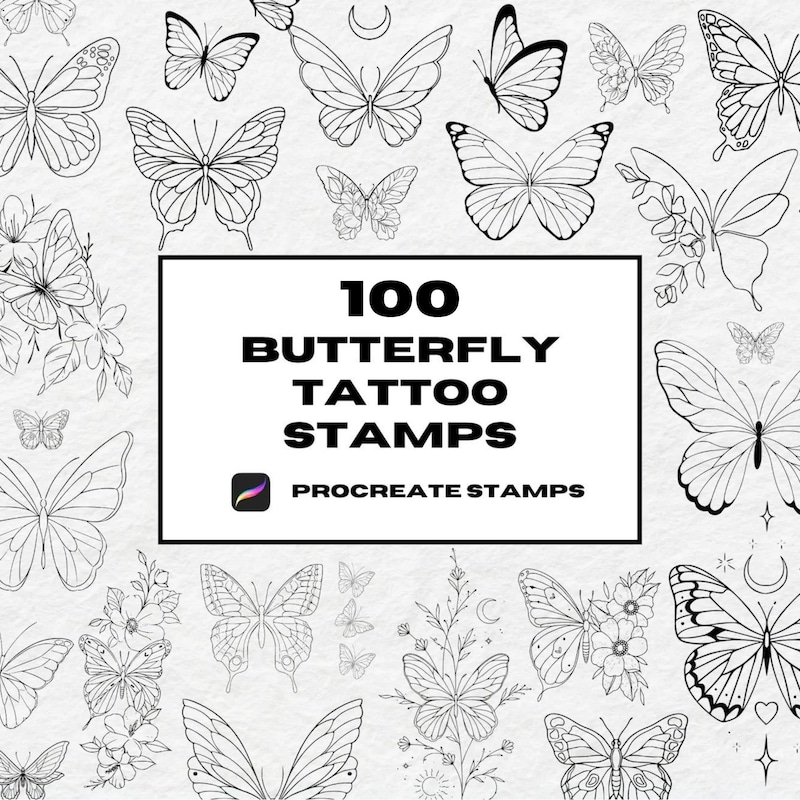 Butterfly Canvas Stamps - Etsy UK