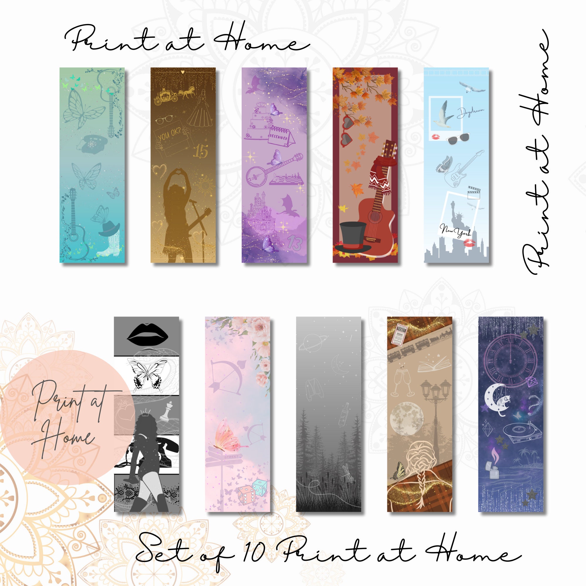 Taylor Swift Bookmark Set Taylor Swift Merch Book Lover Gift Swiftie ...