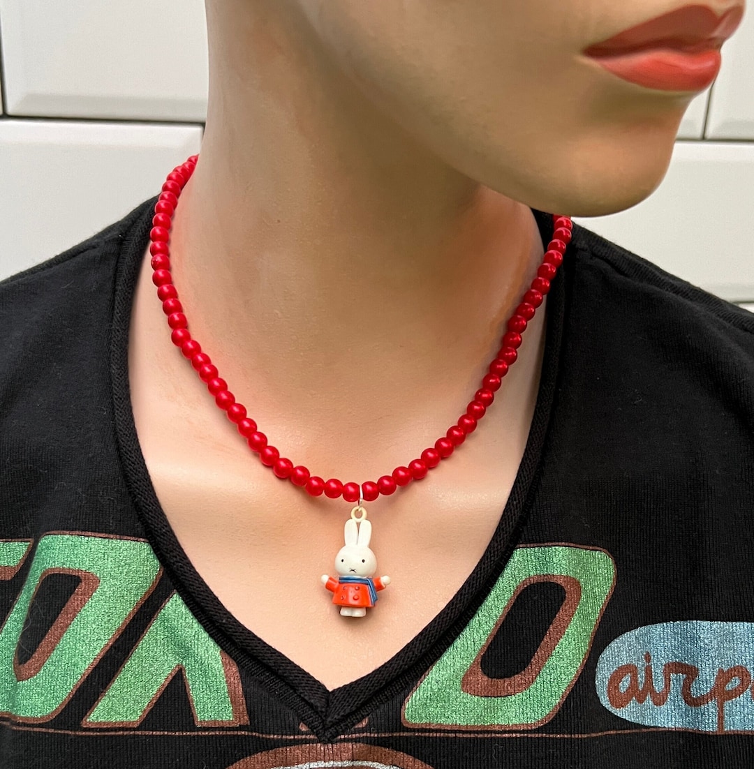 Miffy Necklace - Handmade Rabbit Charm Jewelry for Bunny Lover - Etsy