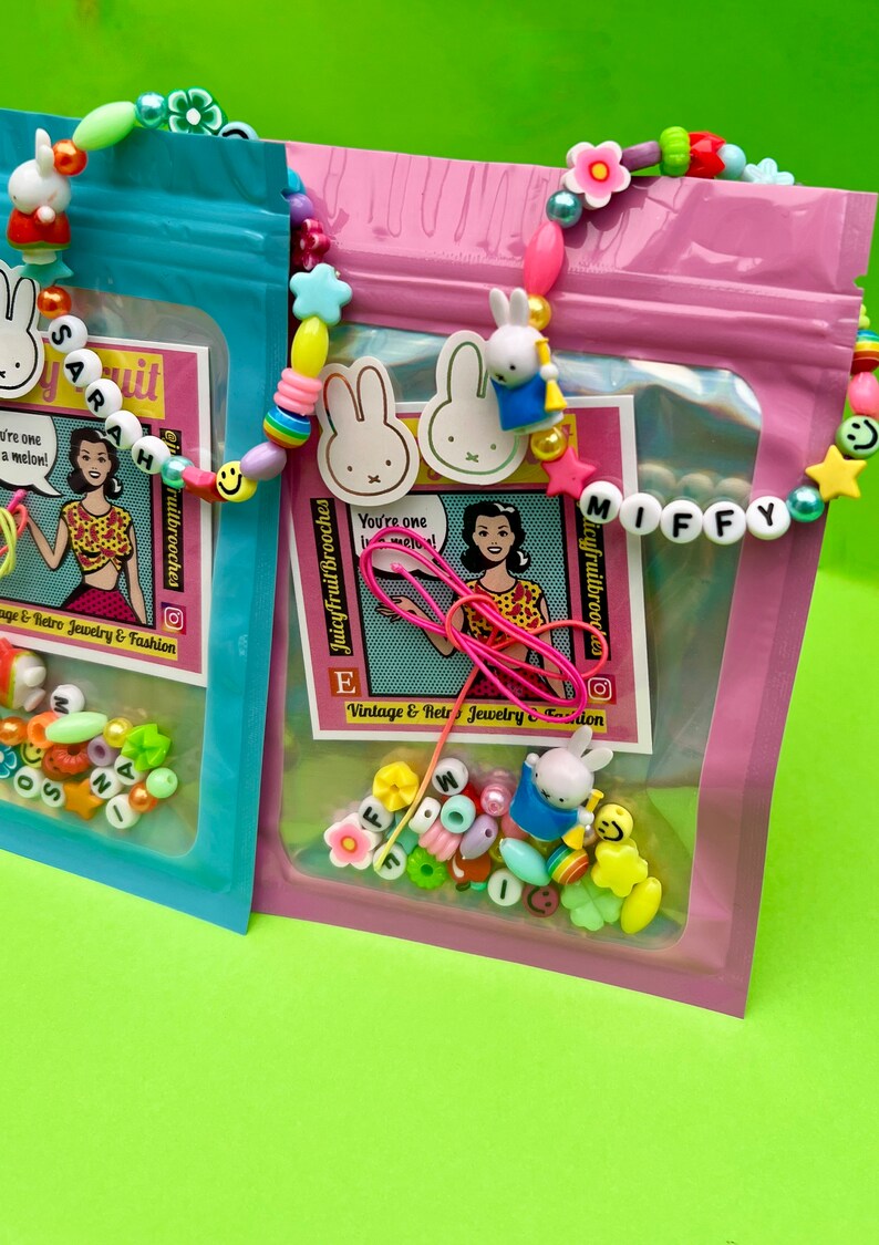 Miffy Bracelet DIY Bracelet Kit Craft Kit Party Favor - Etsy