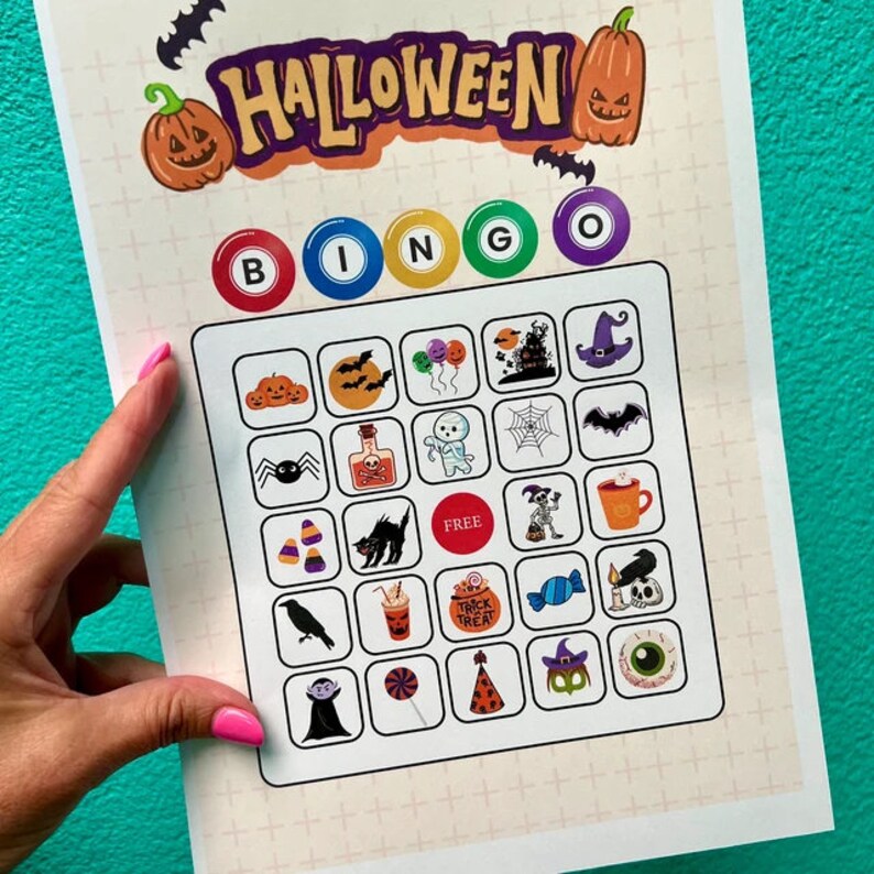 25 Halloween BINGO Cards Printable, Halloween Activity Game, Classroom ...