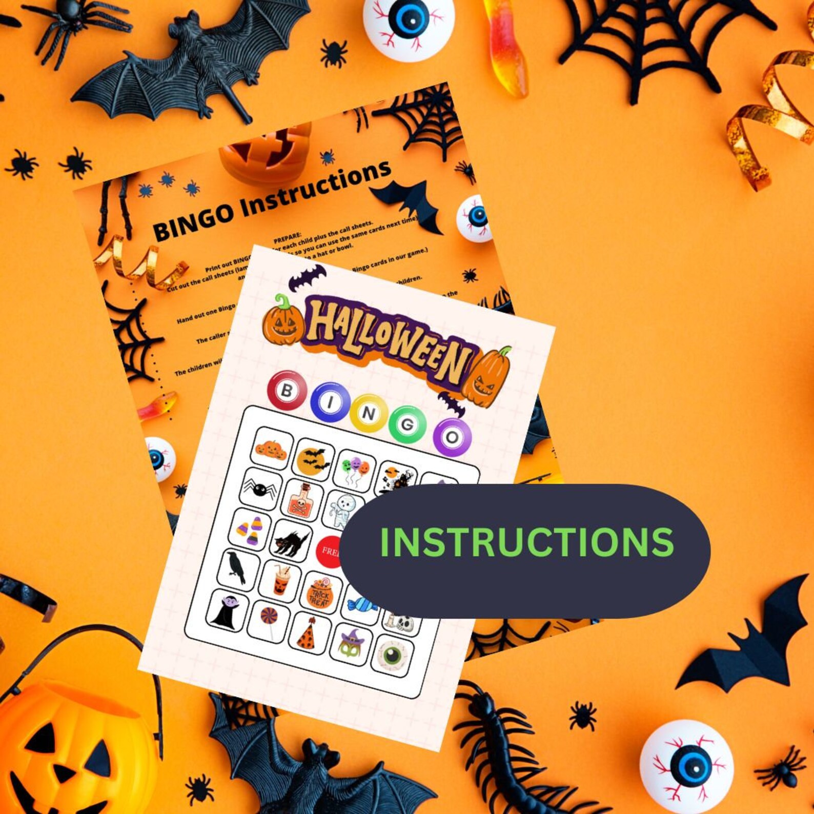 25 Halloween BINGO Cards Printable, Halloween Activity Game, Classroom ...
