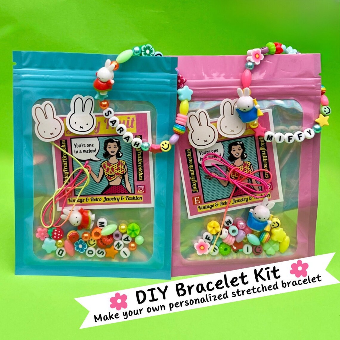 Miffy Bracelet DIY Bracelet Kit Craft Kit Party Favor - Etsy