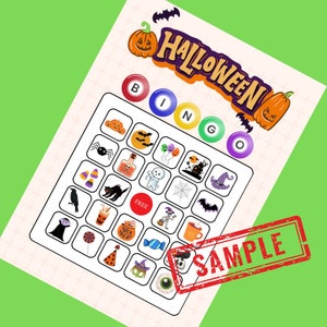 25 Halloween BINGO Cards Printable, Halloween Activity Game, Classroom ...