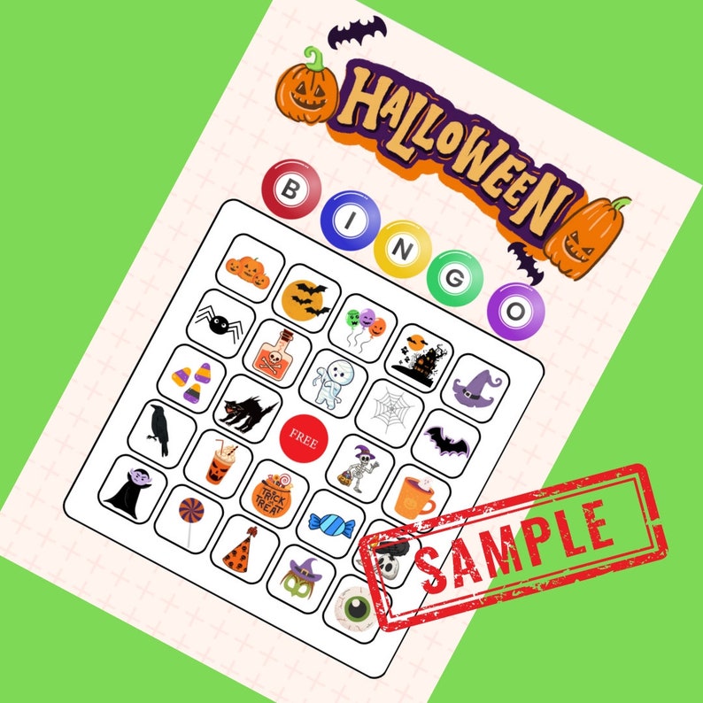 25 Halloween BINGO Cards Printable, Halloween Activity Game, Classroom ...