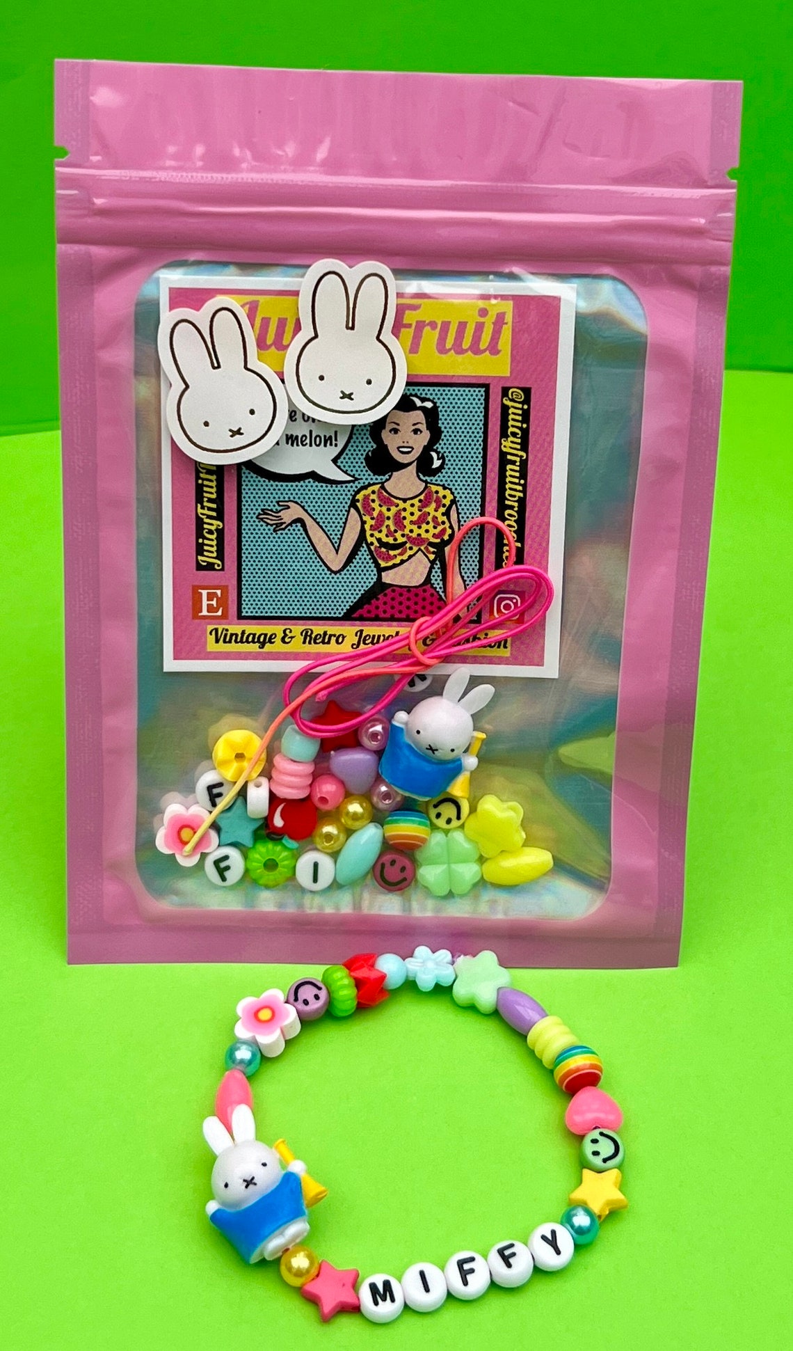 Miffy Bracelet DIY Bracelet Kit Craft Kit Party Favor - Etsy