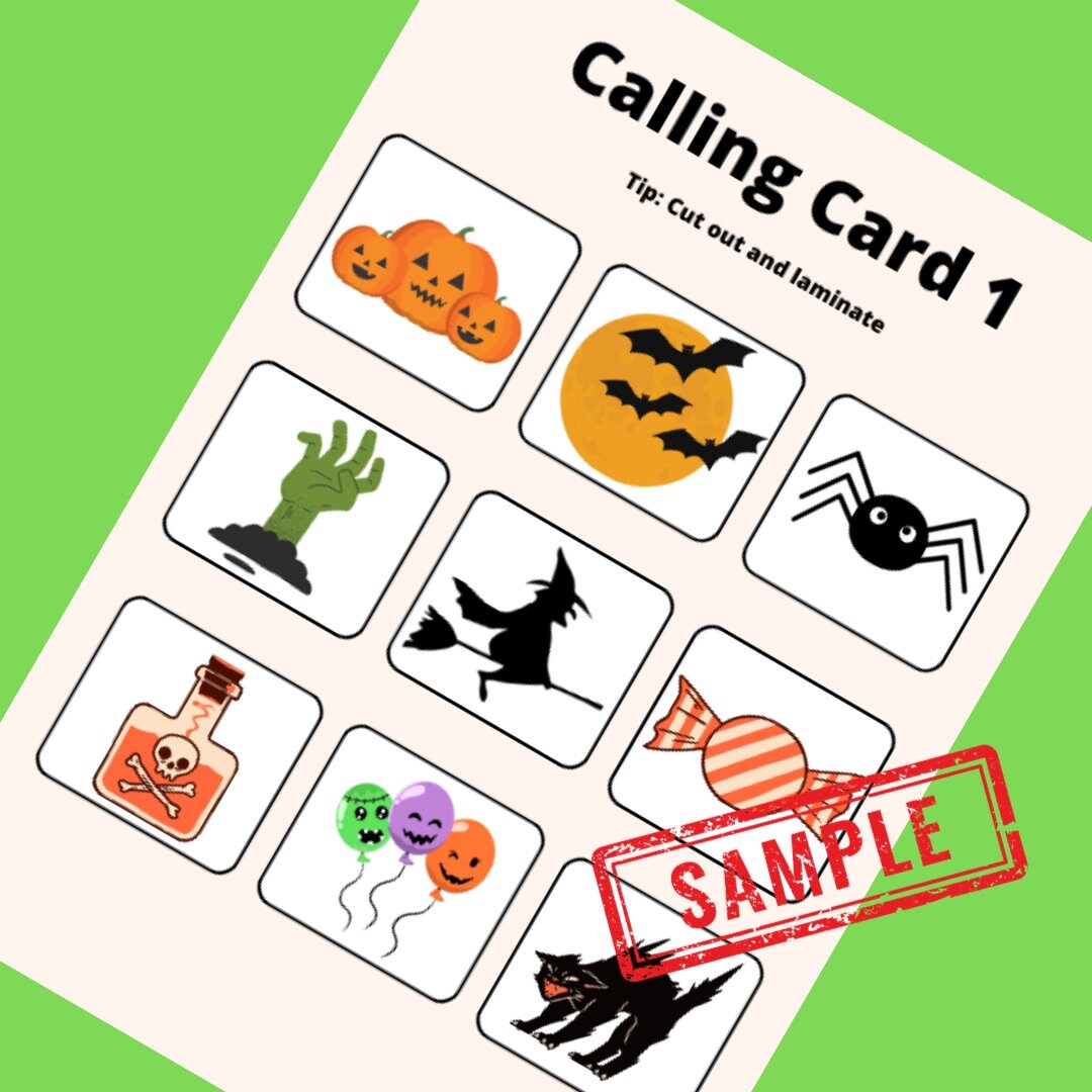 25 Halloween BINGO Cards Printable, Halloween Activity Game, Classroom ...