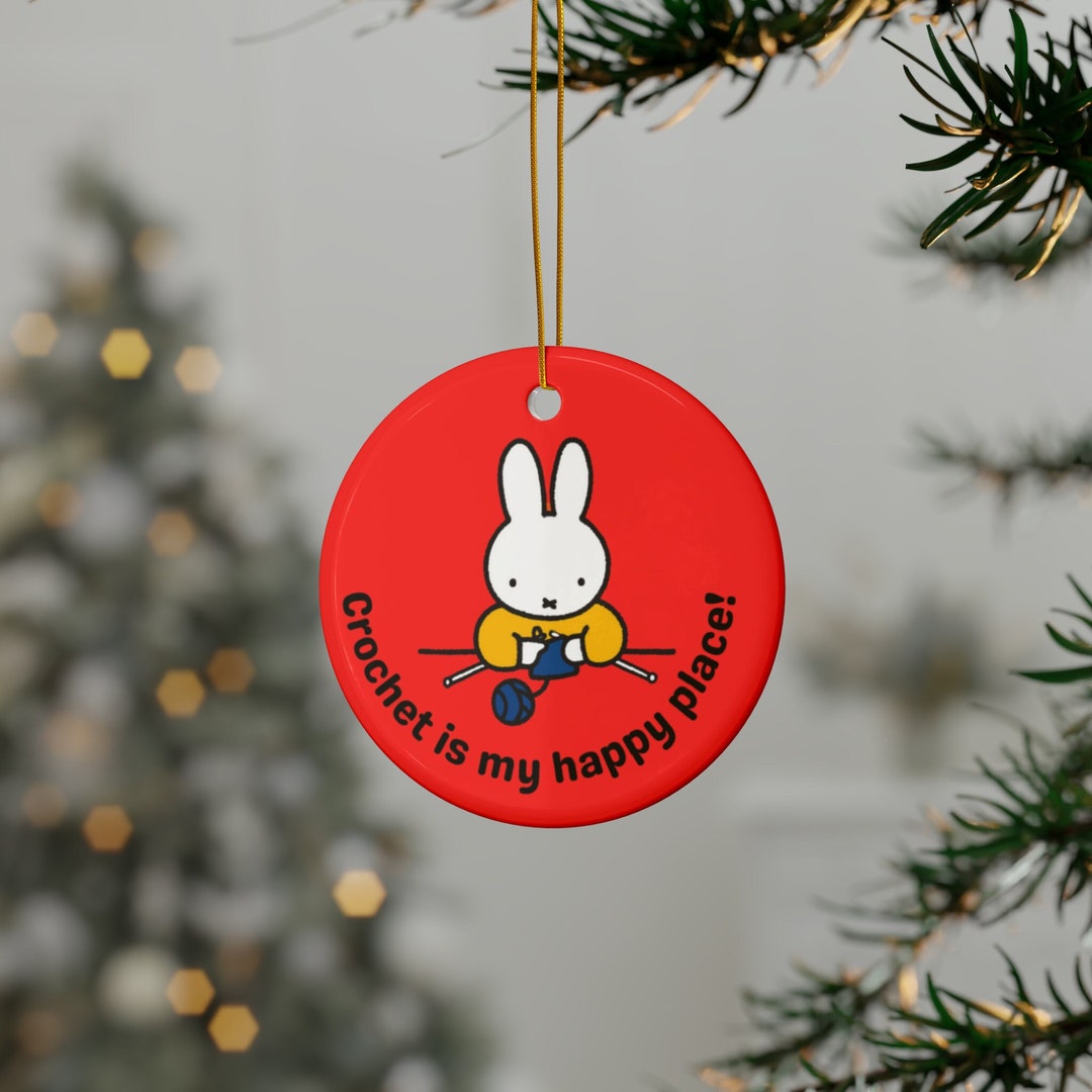 Miffy Crochet Ornament Whimsical Bunny Decor for Christmas - Etsy
