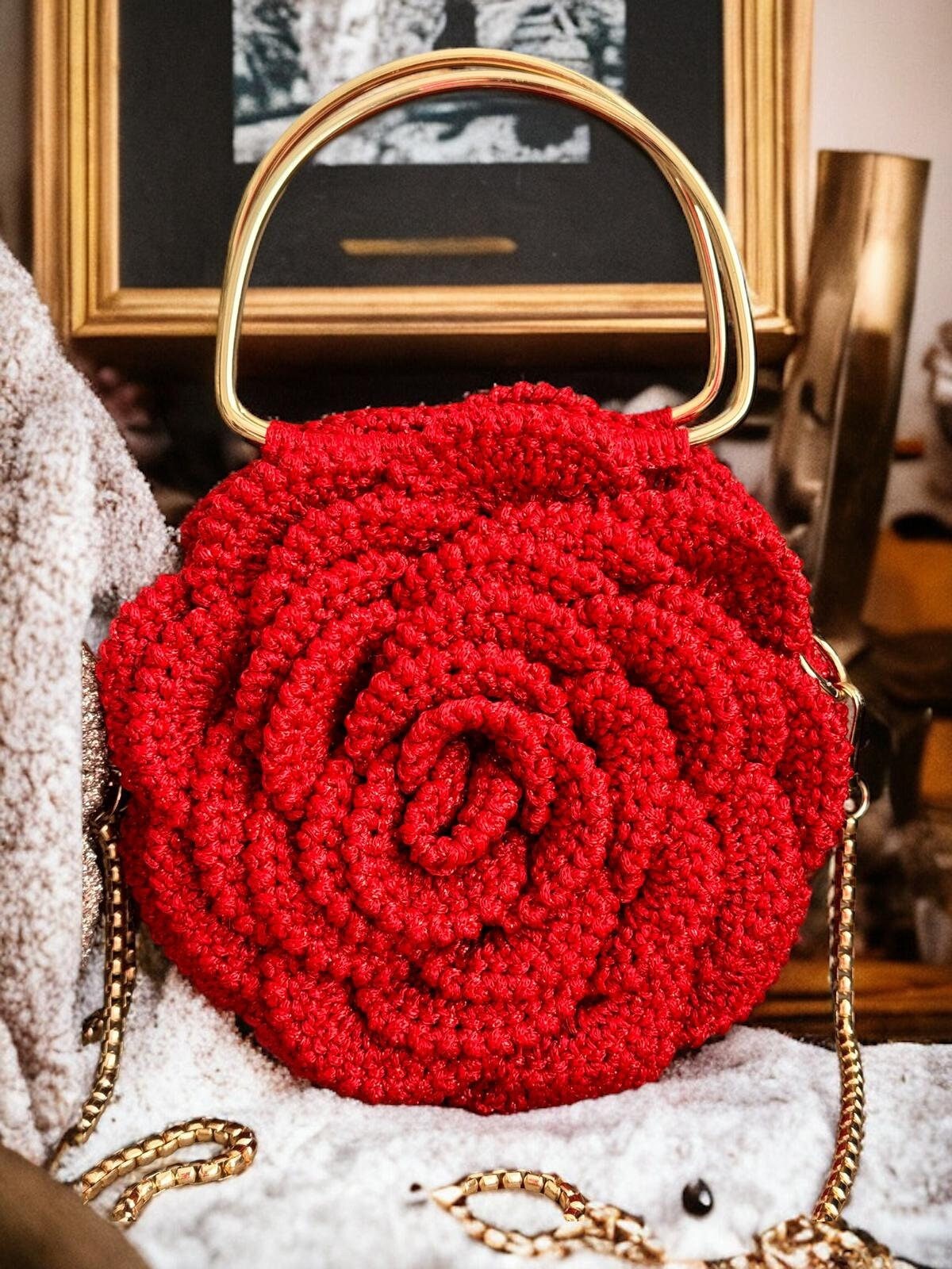 Gift Girlfriend Rose Bag,crochet Evening Bag,handmade Luxury Bag - Etsy