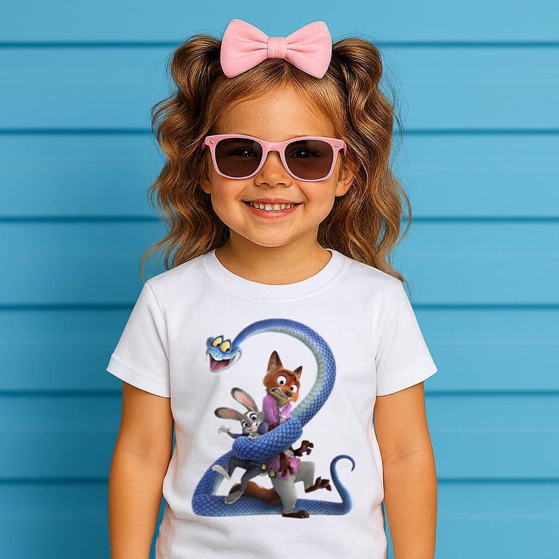 Zootopia 2 Kids Shirt, Fox Bunny Cartoon Tee, Toddler Birthday T-shirt ...