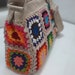 Bohemian Granny Square Shoulder Bag, Crochet Hobo Bag, Handmade Boho ...
