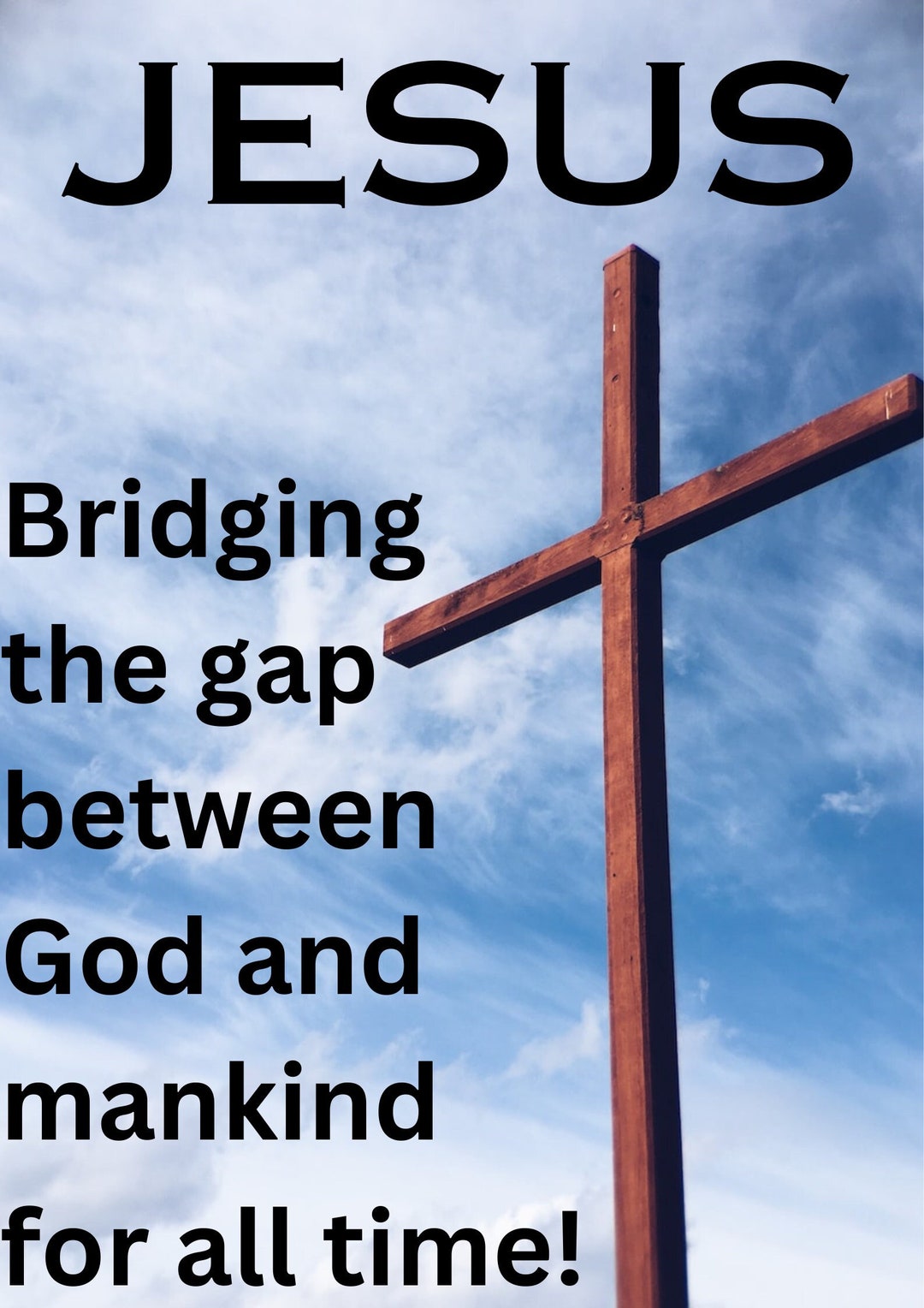 Digital Download Jesus Bridging the Gap Image. Great for Your - Etsy