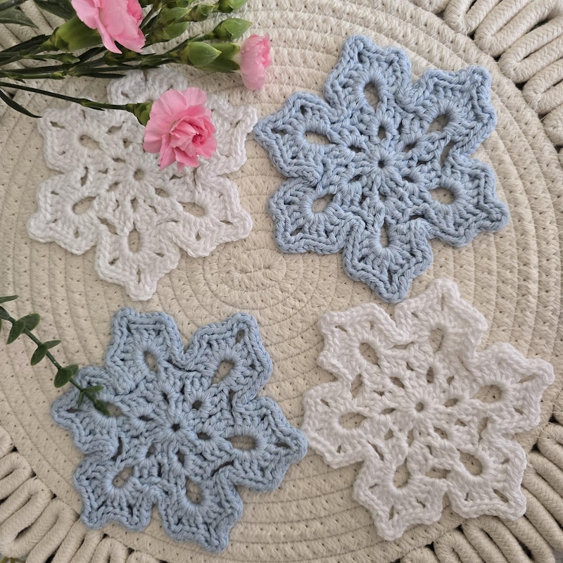 Blue Snowflake Tea Set - Etsy UK