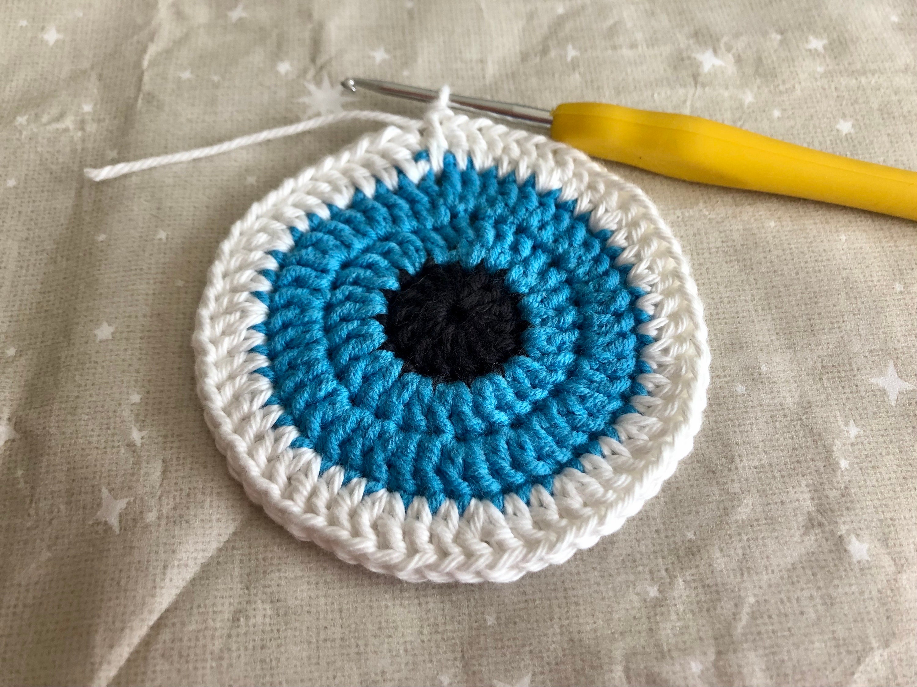 Crochet Evil Eye Coaster Crochet PATTERN - Etsy