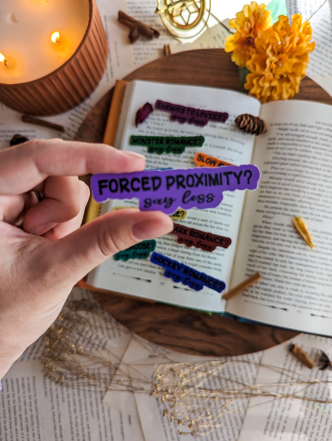 Forced Proximity Trope Waterproof Sticker Bookish Gift Kindle Sticker ...